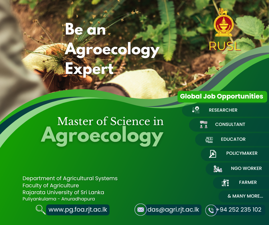 Master of Science in Agroecology - Postgraduate Programmes, Faculty of ...